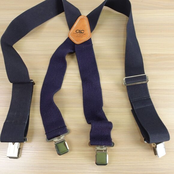 Clc | Accessories | Vintage Clc Suspender Mens Blue Navy X Back Braces ...